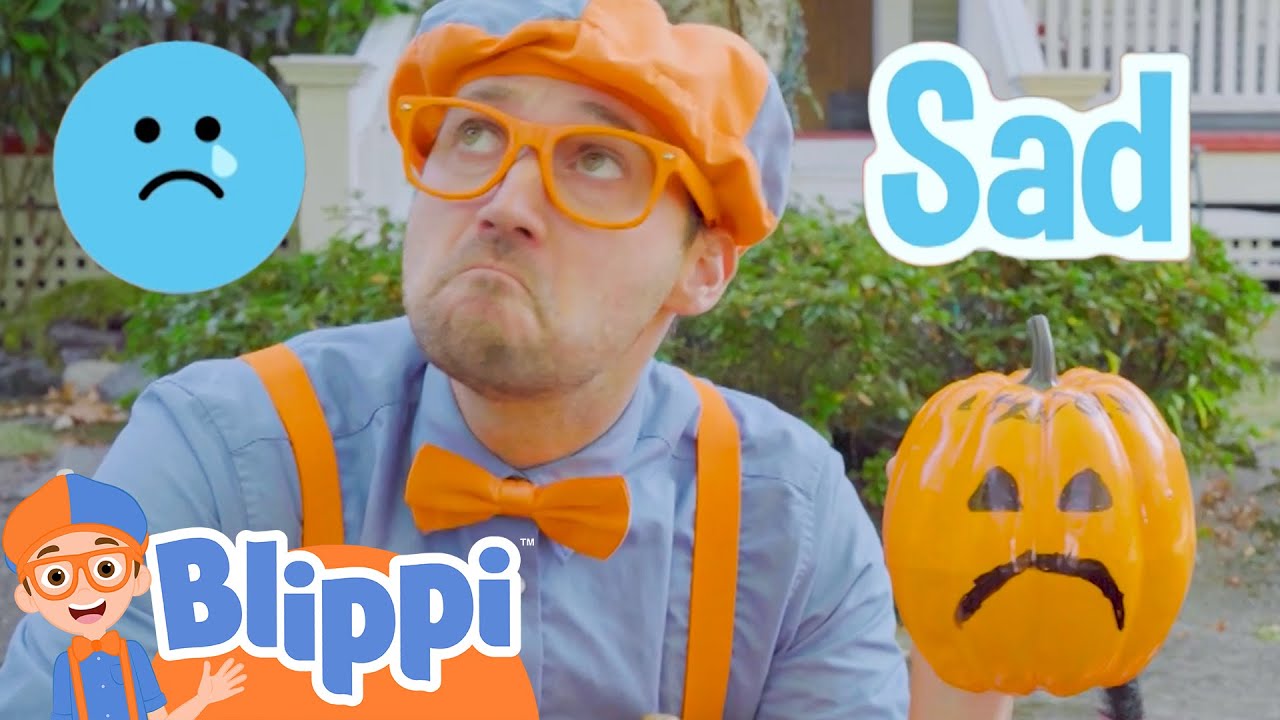 Blippi Learning Emotions With Halloween Pumpkins | Halloween Videos For ...