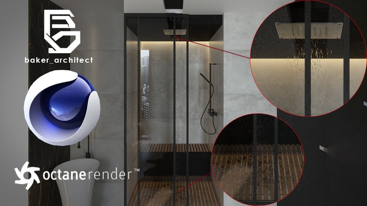 How to create realistic water drops puddles | Cinema 4d octane render ...