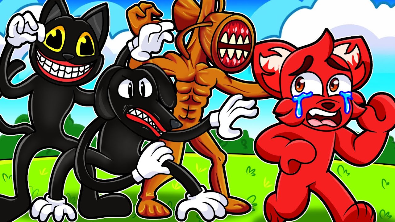 STRASZNE POTWORY w Roblox! (Siren Head, Cartoon Cat,Train Eater) - YouTube