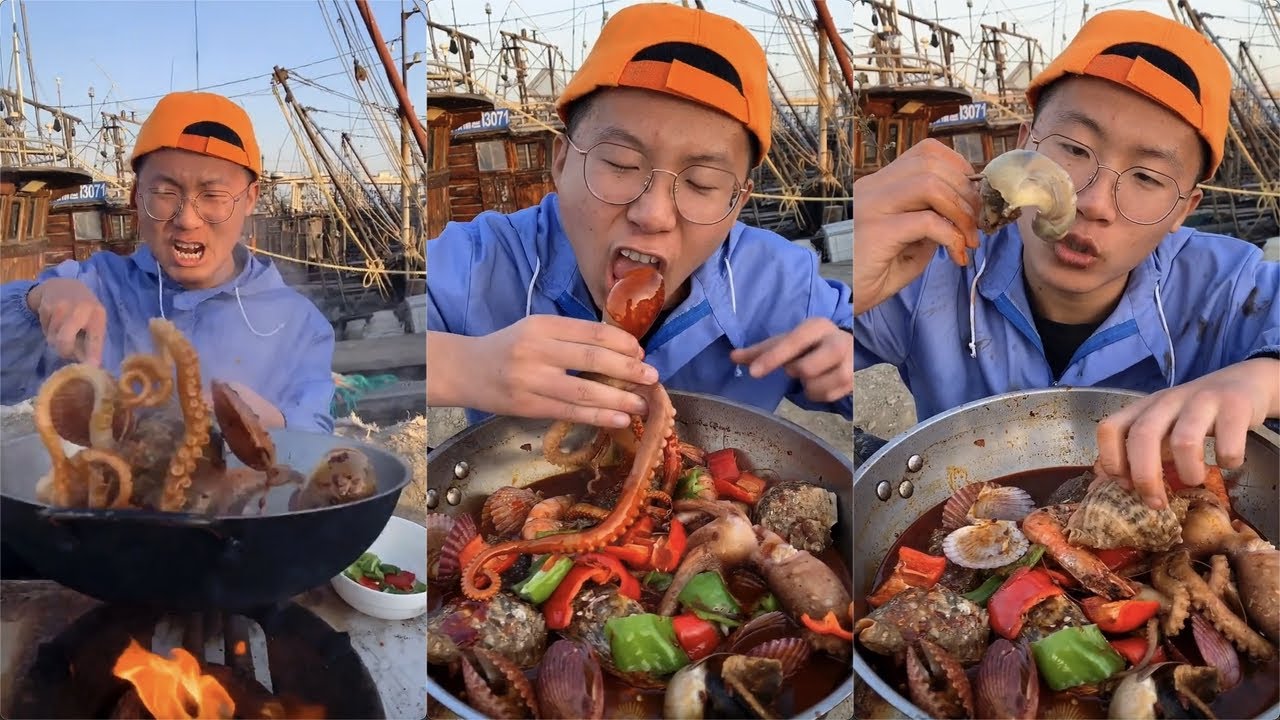 fisherman Lengxi boiled octopus, mantis shrimp, conch, prawns, cat's ...