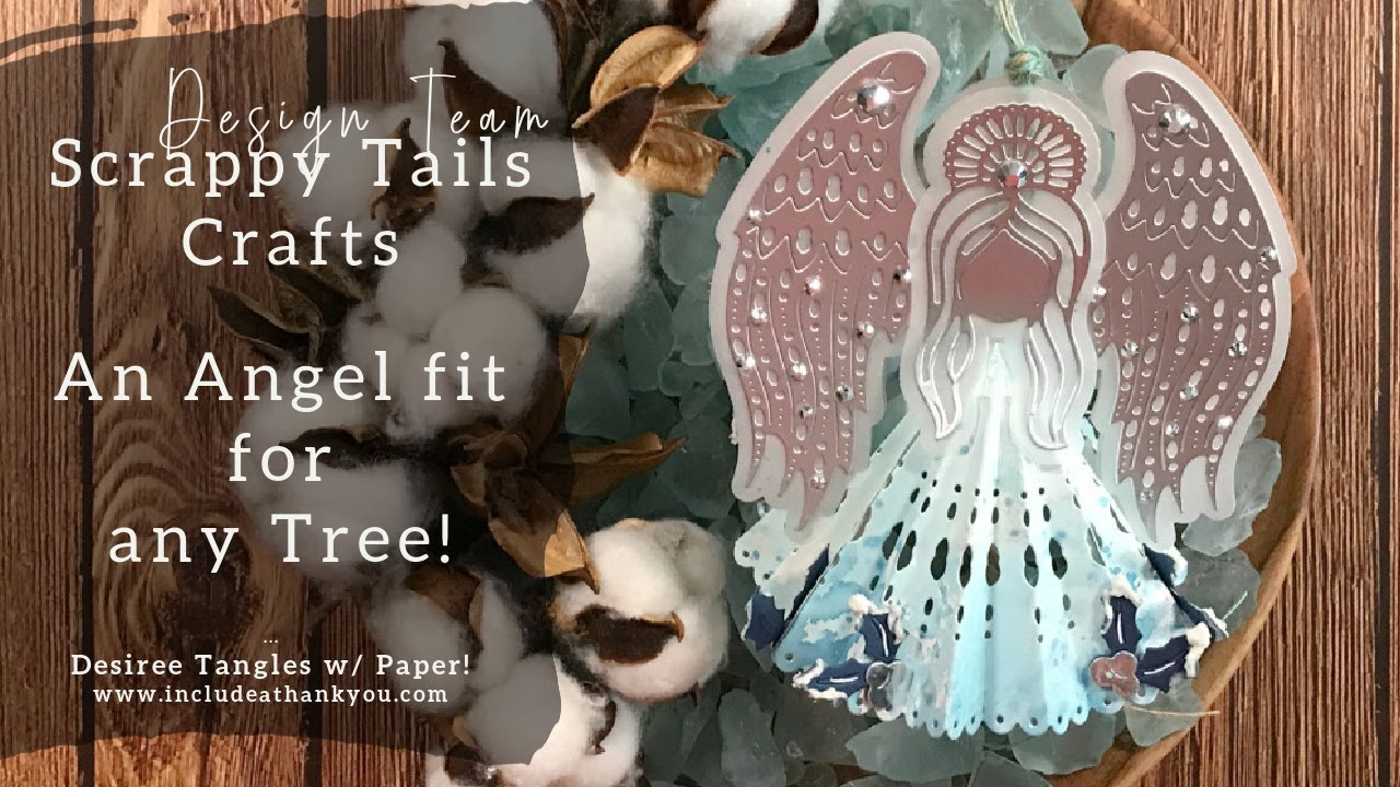 3D Christmas Tree Angel Ornament | Scrappy Tails Crafts | Home Décor ...
