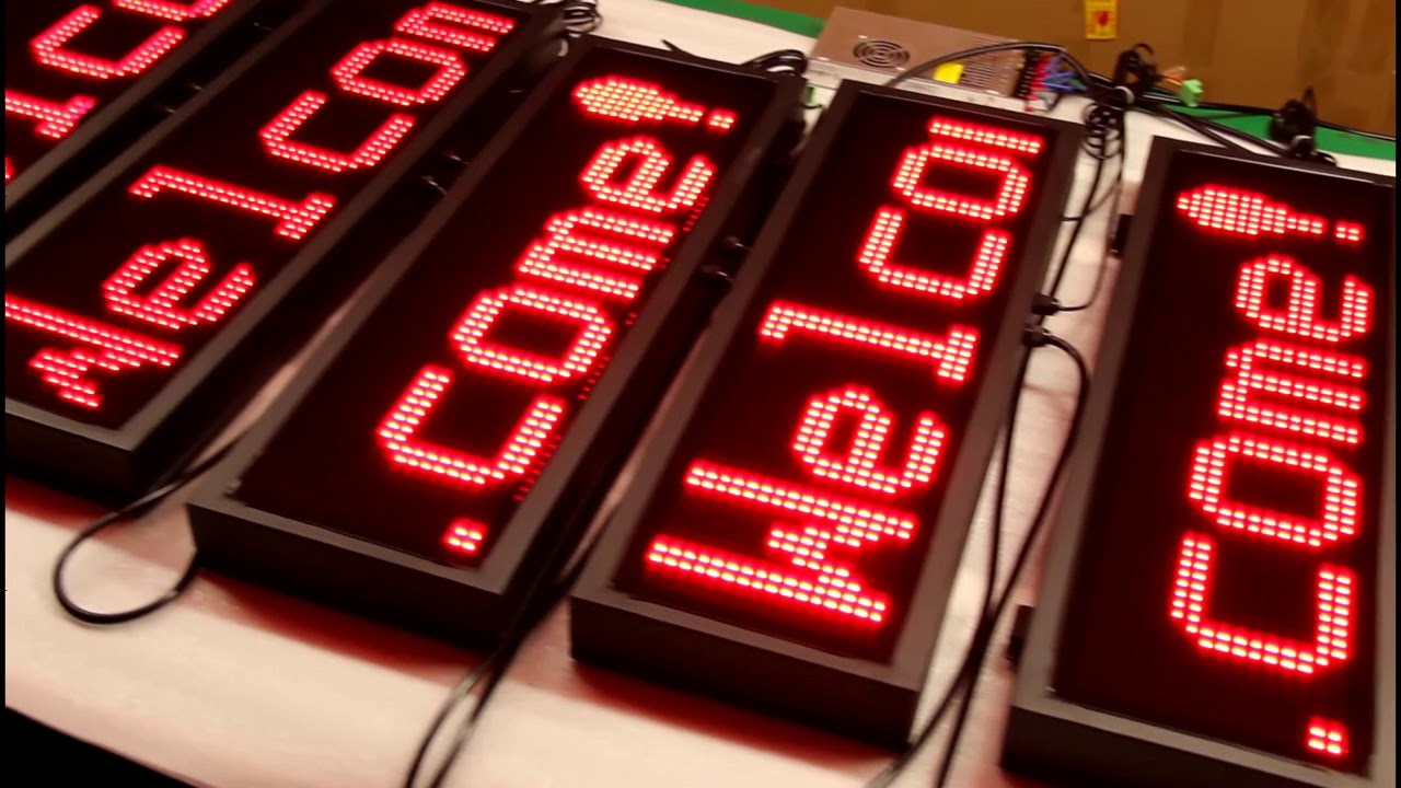 Parking LED Sign RS485 and RS232 Communication Output Suit Most Parking ...