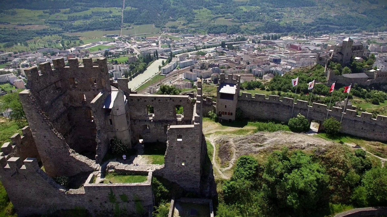 Chateau de Tourbillon in Sion (Sitten) Suisse in 4K - YouTube