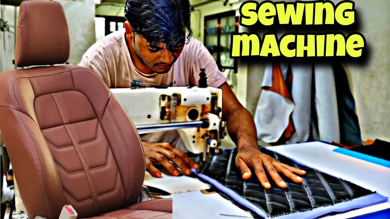 Car seat cover stitching machine #sewing - YouTube