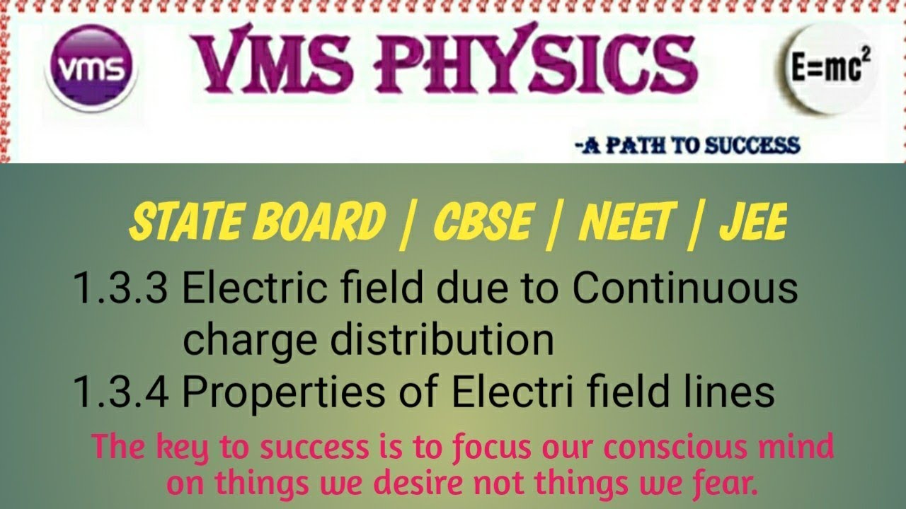 Properties of Electric field lines| Field due to Continuous charge ...