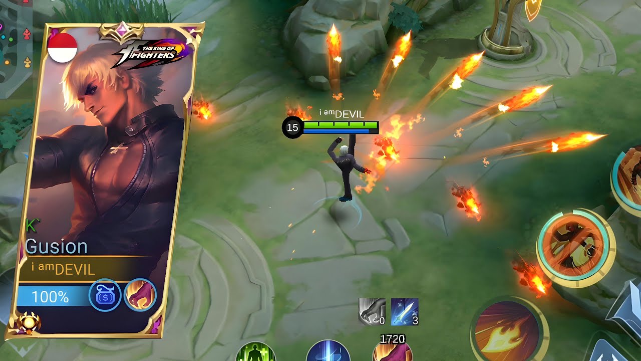 GUSION KOF SKIN IS TOO OP ULTRAFAST HAND GAMEPLAY I LOVE THIS SKIN 🔥🔥🔥 ...