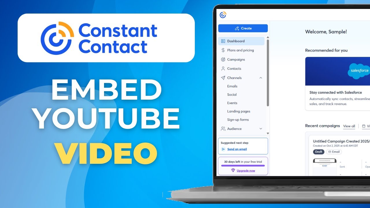 How To Embed Youtube Video In Constant Contact (2025 Guide) - YouTube