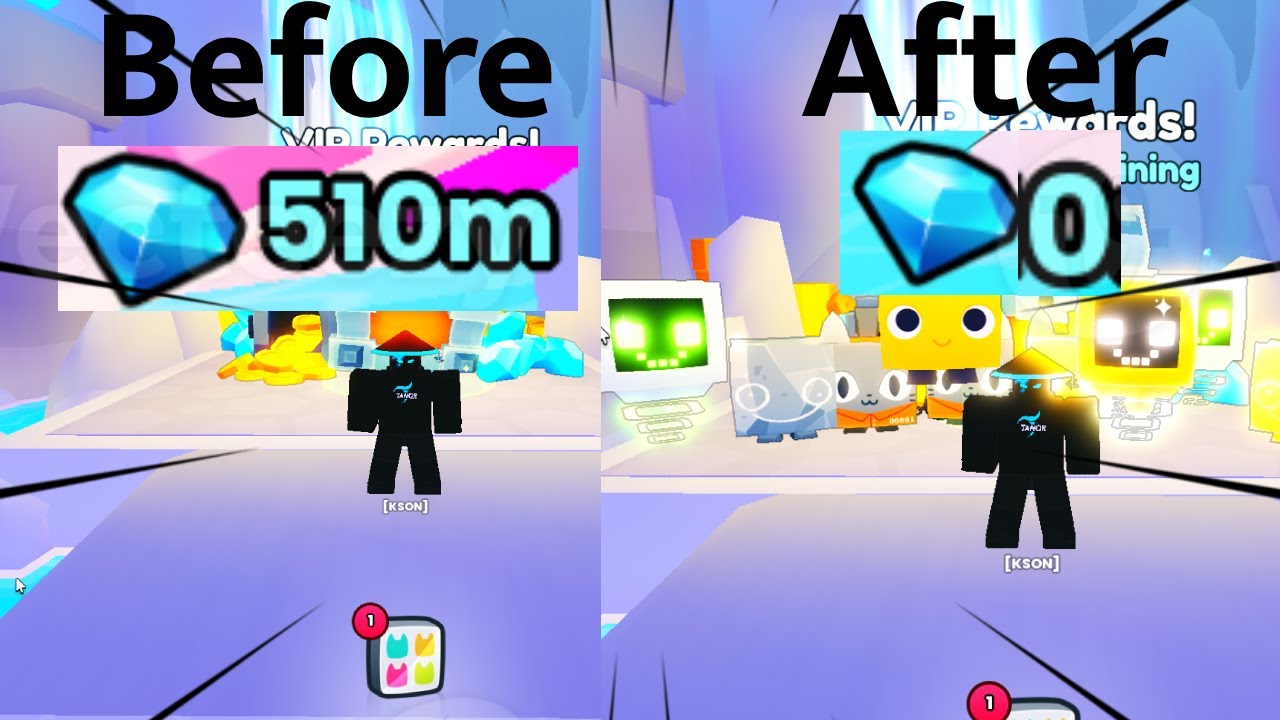 Spending all of my 510m gems in Pet Sim 99 - YouTube