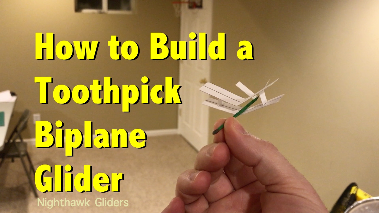 How to Build a Toothpick Biplane Glider - YouTube