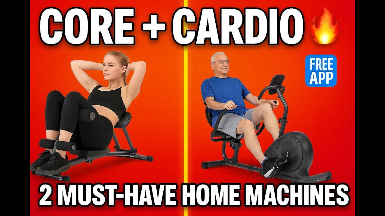 "JOBUR Ab Machine & VANSWE Recumbent Bike 💪 Home Workout Combo for Core ...