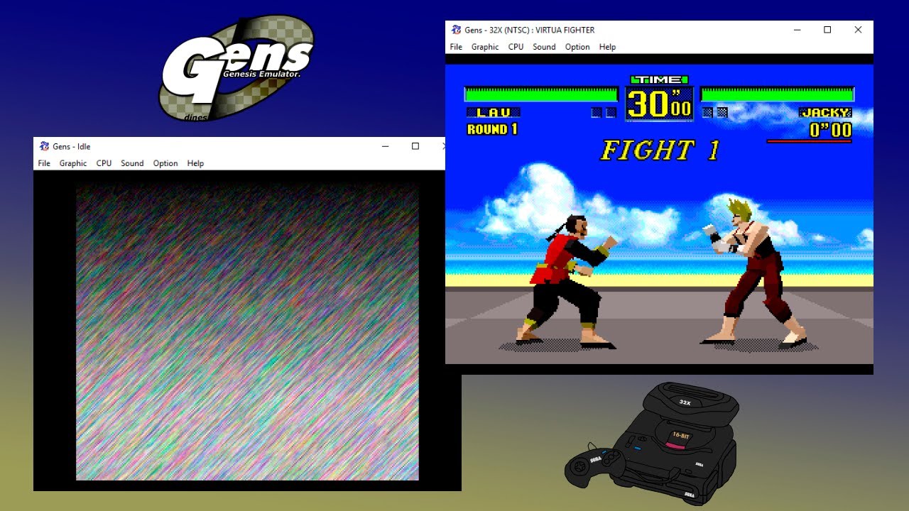 Gens - Sega Genesis Emulator - 1999 - Windows (Stéphane Dallongeville ...