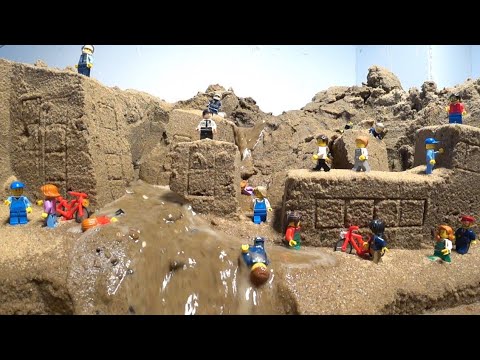 LEGO DAM BREACH - CITY COLLAPSE - YouTube