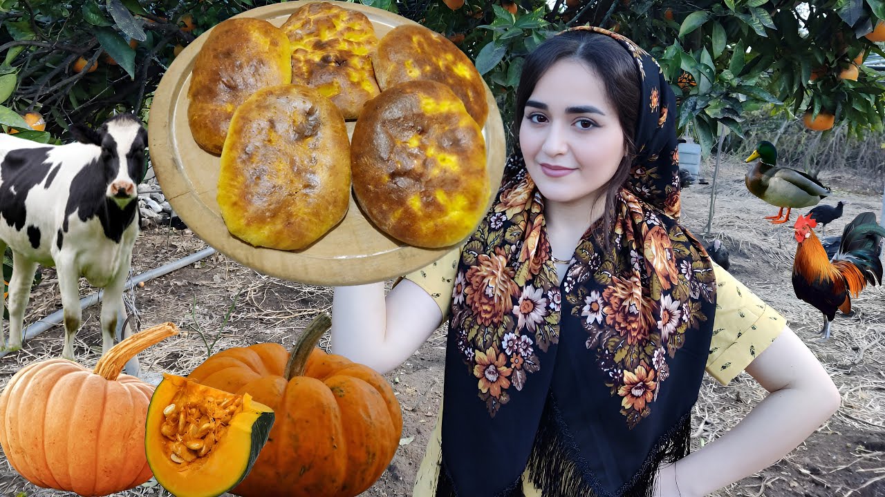Sweet Pumpkin Buns | Cozy Autumn Recipe|IRAN Village Cooking 🍂🍁 - YouTube