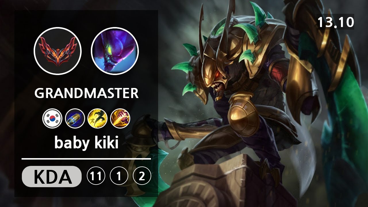 롤 그랜드마스터 정글 카직스 " baby kiki " | Patch 13.10 - YouTube