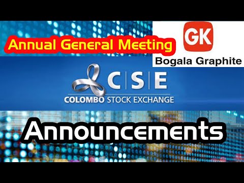 Annual General Meeting - BOGALA GRAPHITE LANKA PLC #CSEAnnouncement ...