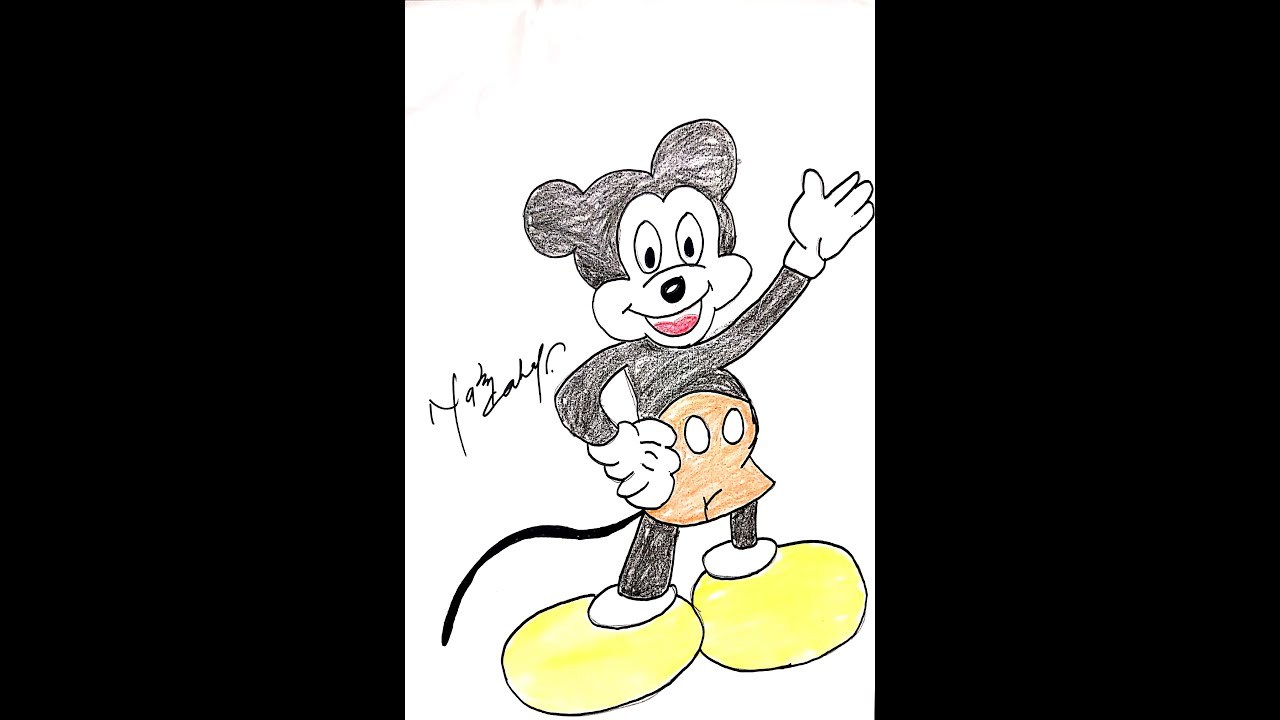 How to draw a Mikey Mouse | Mikey Mouse Drawing Lesson Step by Step ...