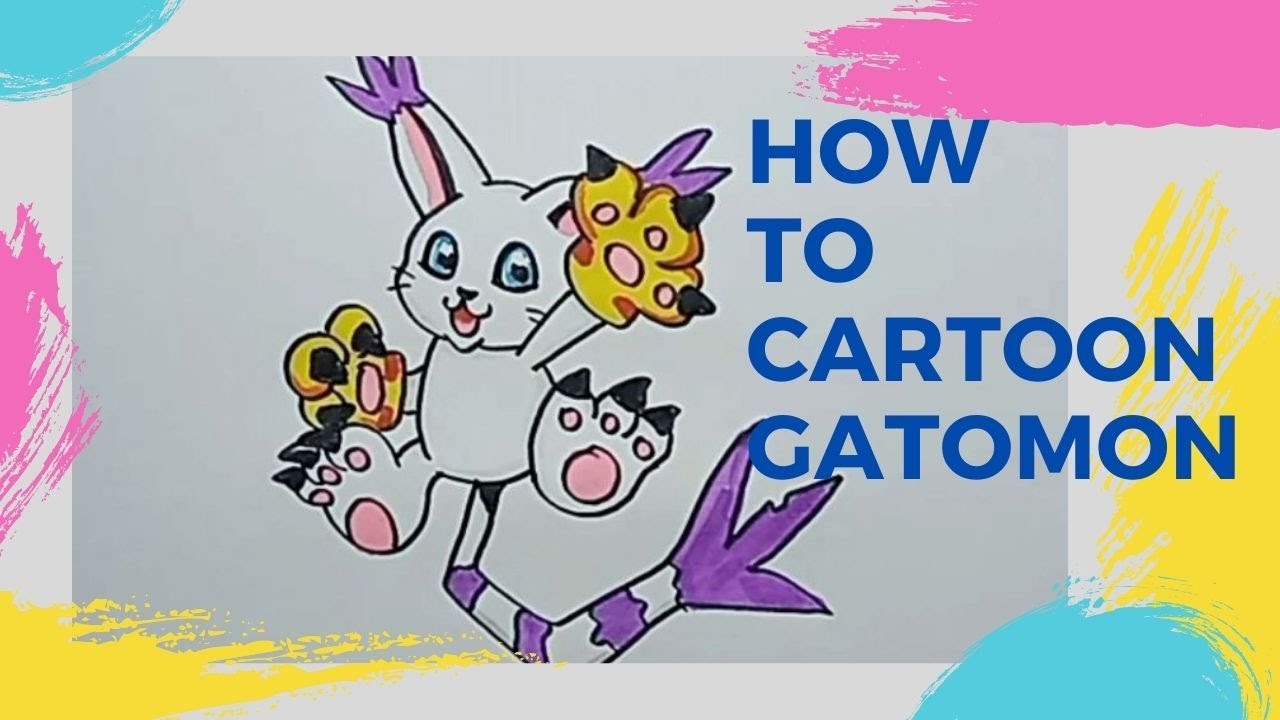 How to Draw Gatomon From Digimon - YouTube
