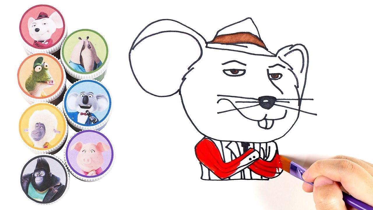 Sing Character Drawing and Painting with Surprise Toys Mike Mina Rosita ...