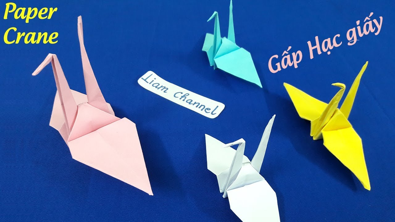 Cách Gấp Hạc giấy dễ nhất |🕊️| How To Make Paper Crane | Origami Crane Step by Step | Liam ...