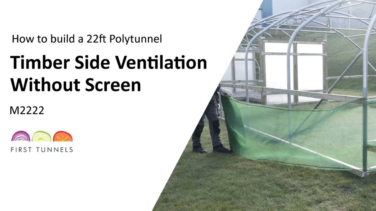 22ft Polytunnel | Craft Timber Side Ventilation With No Screen | M2222 ...
