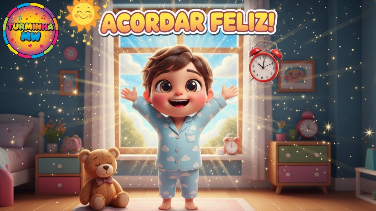 ☀️ ACORDAR FELIZ - Música do Bom Dia | Canção Infantil Animada! 🎵 - YouTube