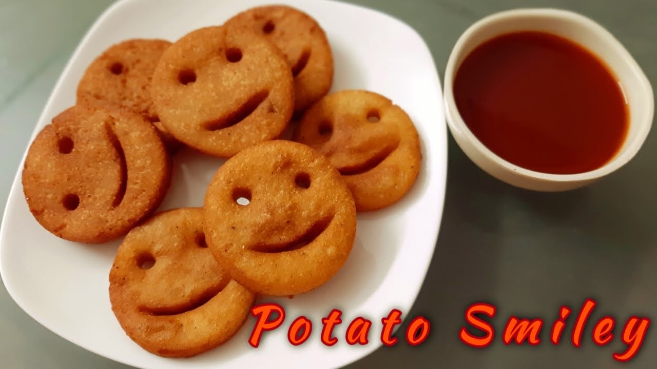 Potato Smiley // Homemade Potato Smilies // Kids Special Emoji Fries ...