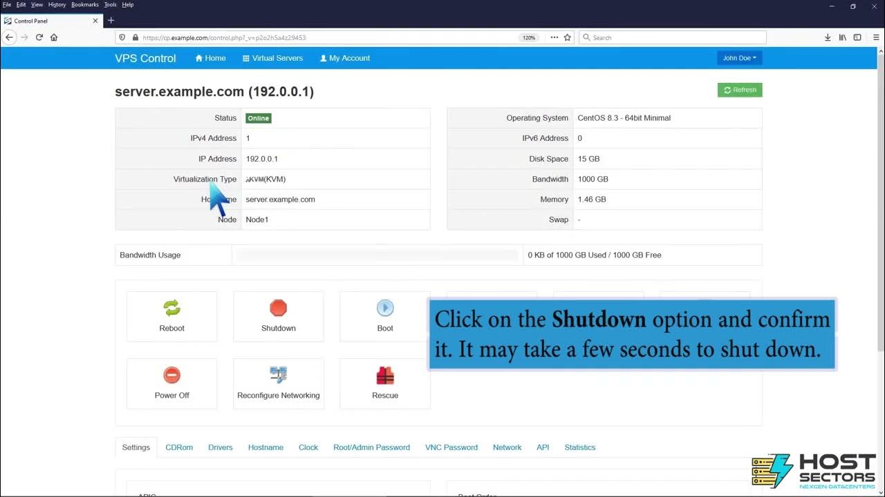 How to Shutdown Your VPS Forcefully or Gracefully Using SolusVM HostSectors - YouTube