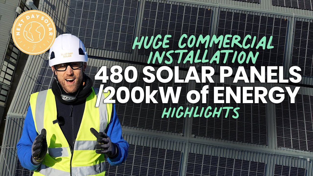 Huge 200kW/480 panels Installation – [Highlights] - YouTube