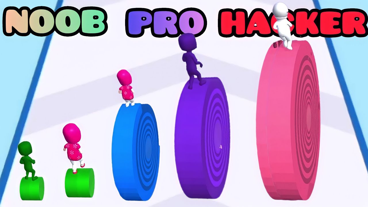 NOOB vs PRO vs HACKER in Layers Roll - YouTube