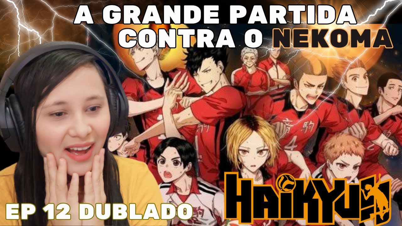 HAIKYUU EP 12 DUBLADO [REACT] COM HANNAH - YouTube