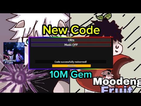Roblox Moodeng Fruit: New Code For 10M Gem - YouTube