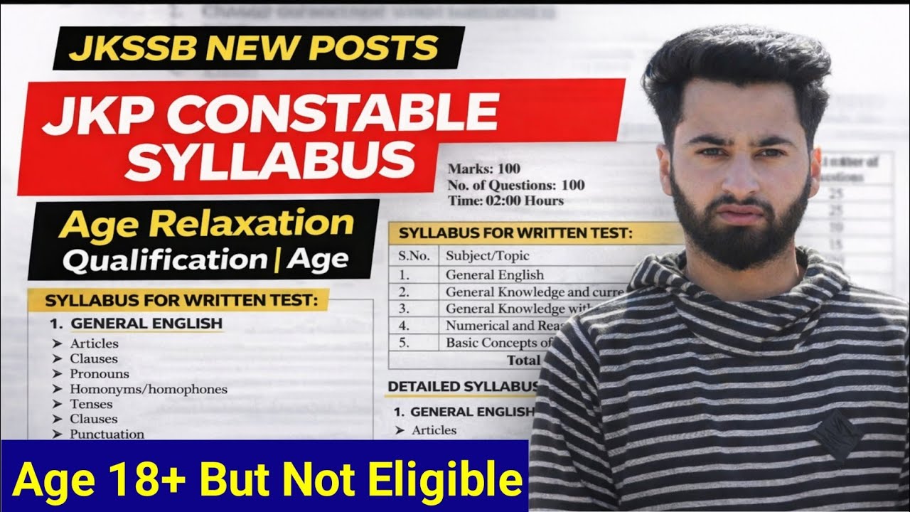 JKP Constable Syllabus 2026 - JKSSB Constable Age Relaxation? JK Police ...