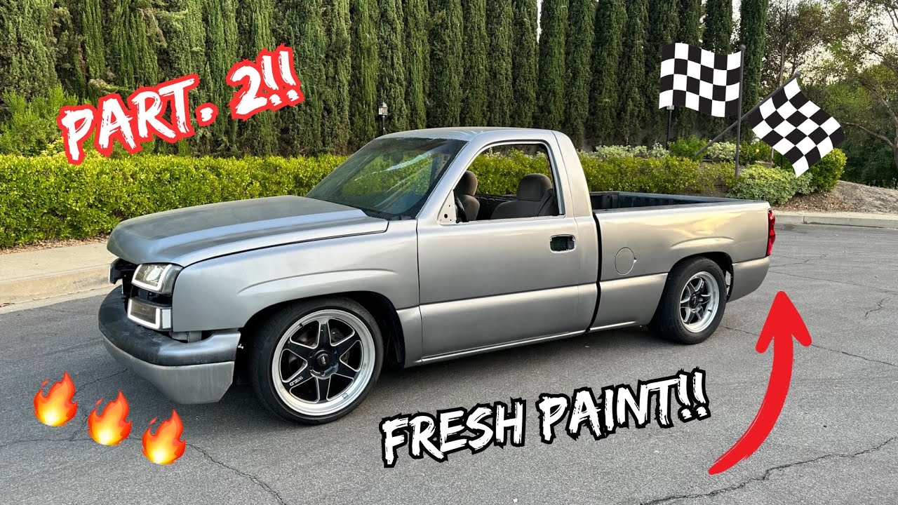 PAINTING MY CAMMED SINGLE CAB SILVERADO!!! (PART.2) - YouTube