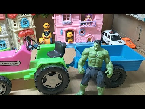 mini tractor trailer.mini cartoon character.mini plan project - YouTube