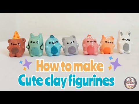 How to make Cute clay figurines || Easy and simple tutorial - YouTube