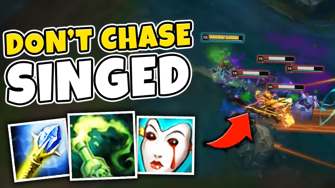 When they 4 man chase into singed poison trail and get melted! - YouTube