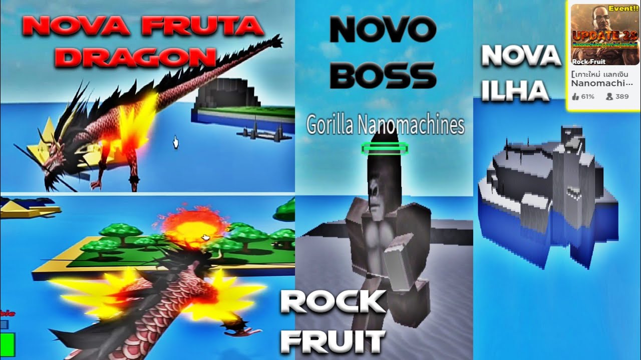 CHEGOU DRAGON FRUIT NO ROCK FRUIT UPDATE 28 NOVA ILHA E NOVO BOSS ...