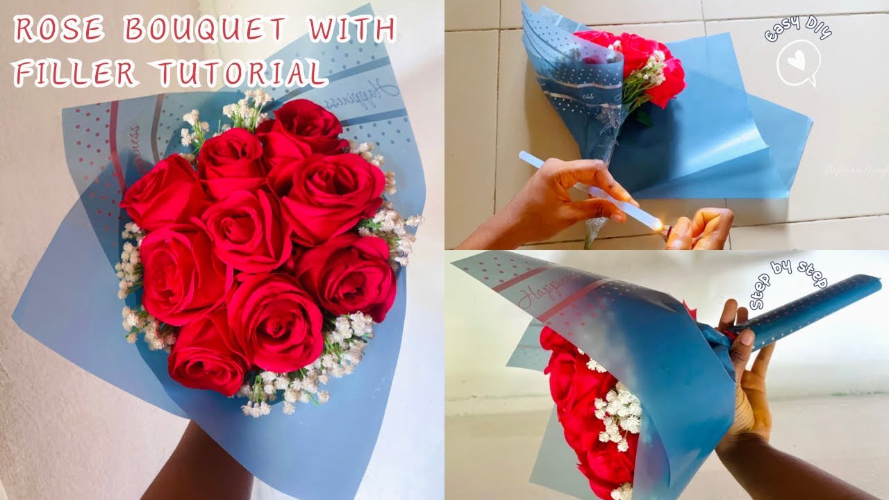Bouquet folding technique /how to wrap flowers /how to make money with ...