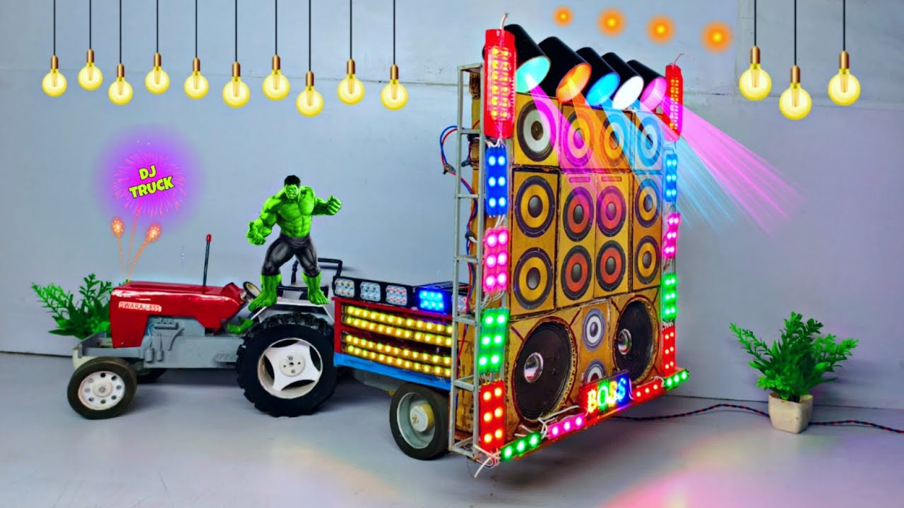 Mini Tractor Dj Setup | how to make mini dj setup with cardboard Making ...