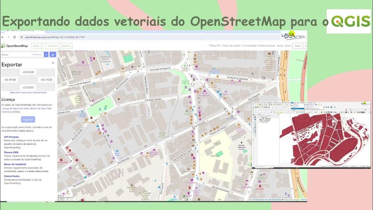 Exportando Dados vetoriais do OpenStreetMap para o Qgis - YouTube