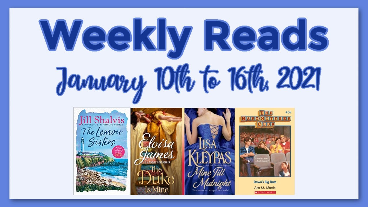 Weekly Reads | January 10th to 16th, 2021 | Week 2 - YouTube