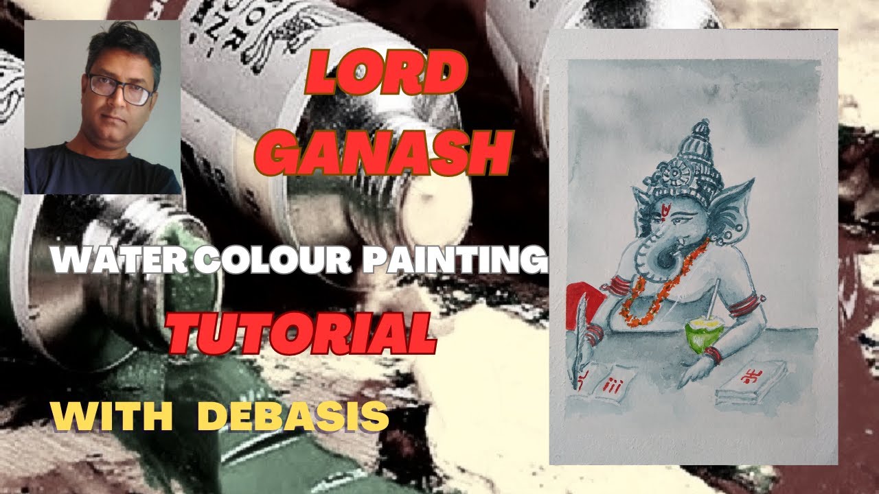 How To Draw Lord Ganesha|Easy Water Colour Painting Lord Ganesha|Lord ...