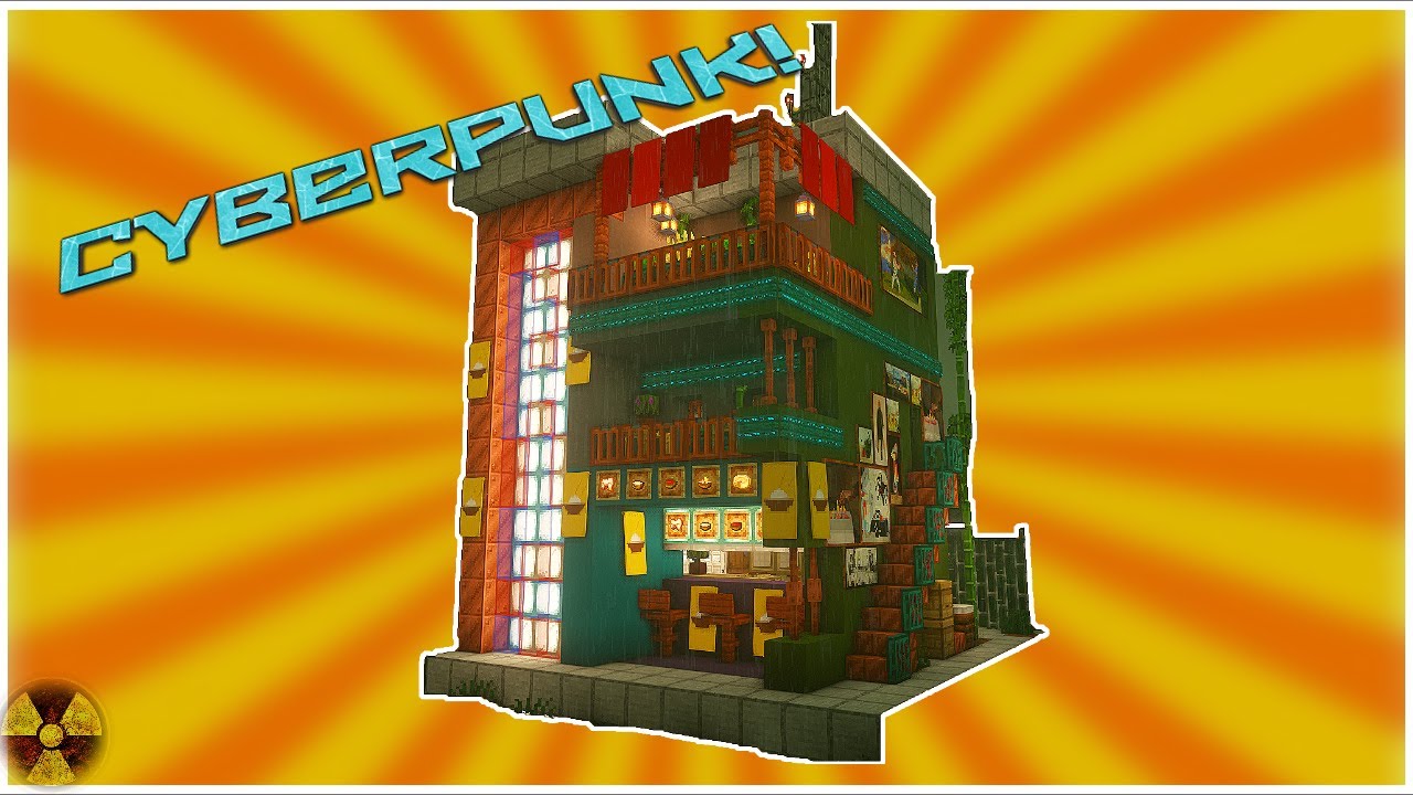 How to build a CYBERPUNK CAFE starter house! | Minecraft 1.17+ - YouTube