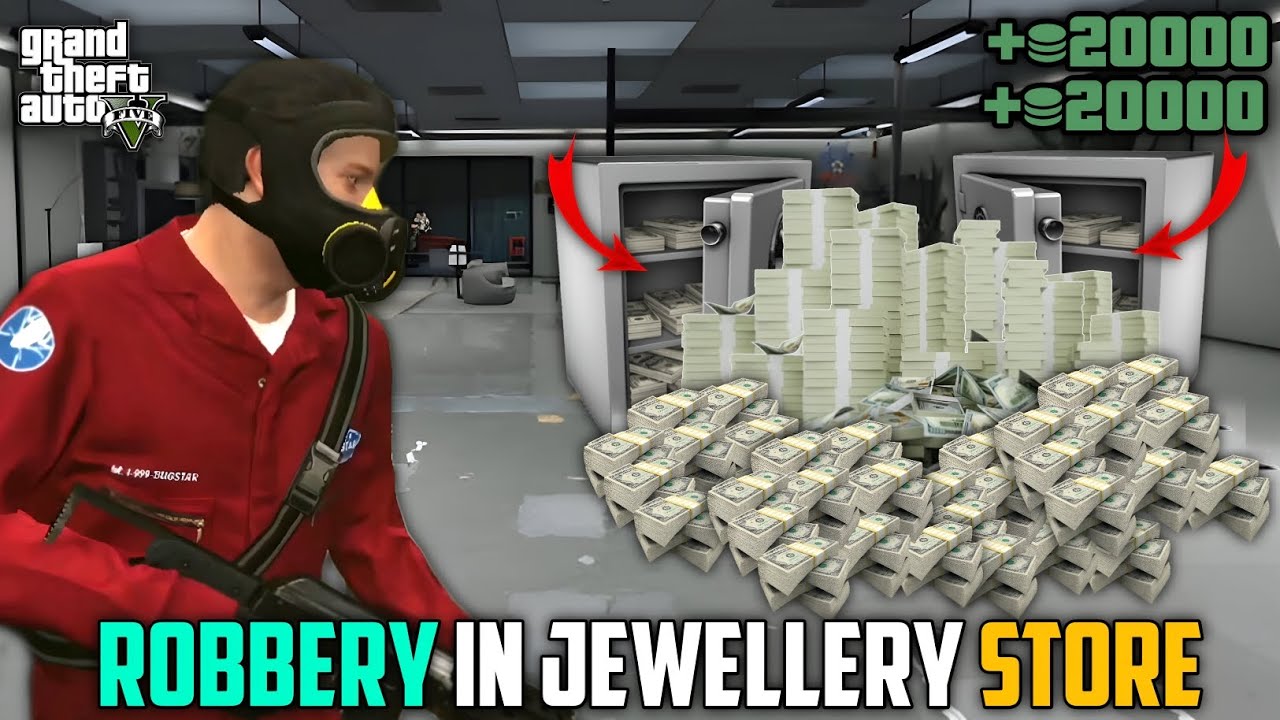 My First Robbery In Gta 5 || GTA 5 || Robbery In Jewellery Store || No ...