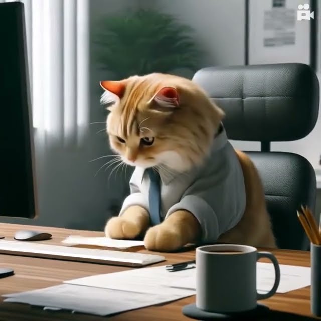 cat at work #cat #cute #work #amazing - YouTube