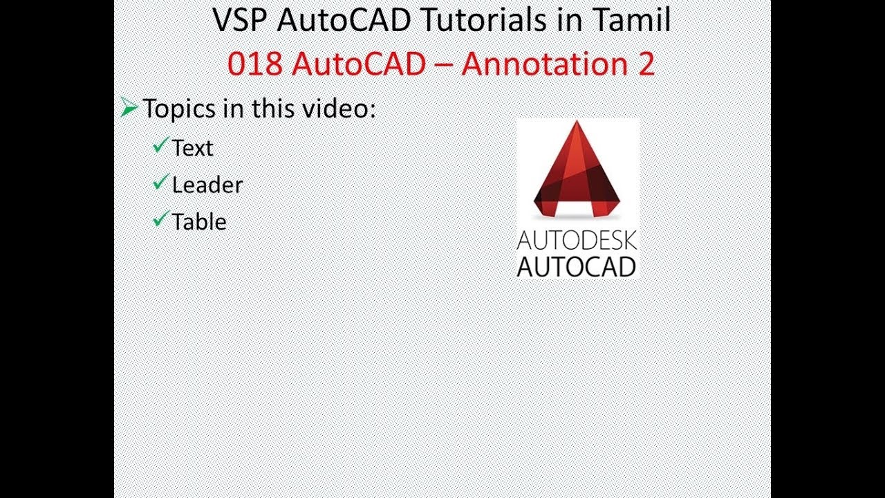 018 AutoCAD - Text, Leader, Table - YouTube