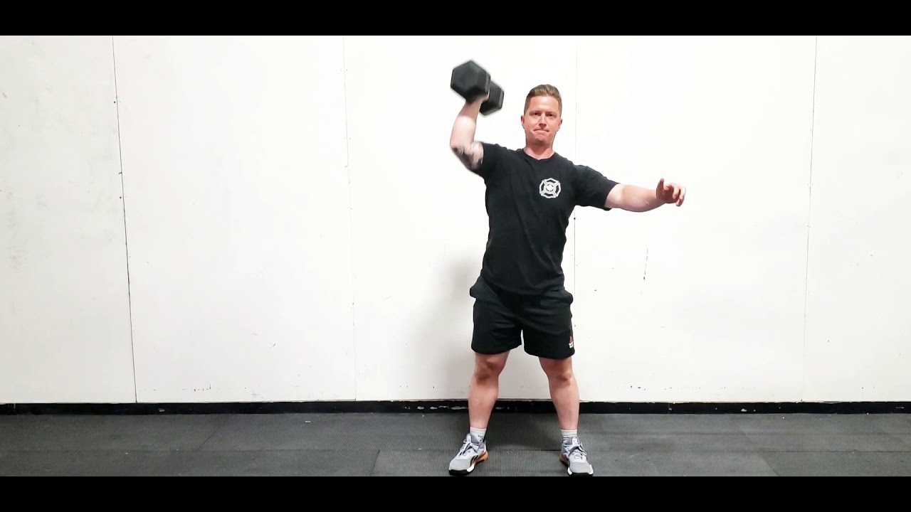 Single Arm Dumbbell Thrusters - YouTube