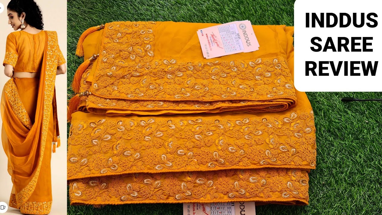 Myntra INDDUS saree review | INDIAN YOUTUBER RARA | shopping for ...