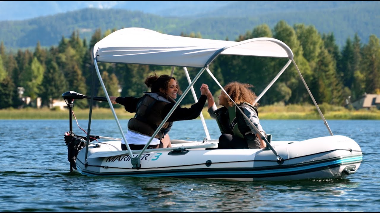 Intex® Bimini Top Sun Shade & Boat Canopy Commercial - YouTube