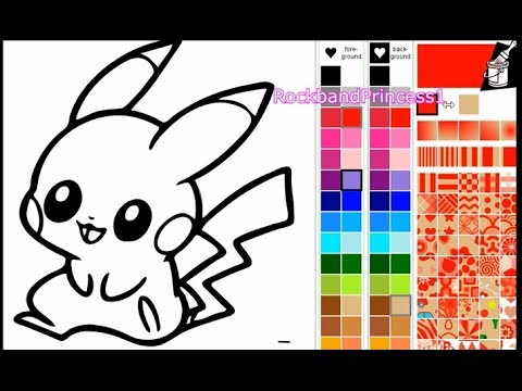 Pikachu Coloring Games - YouTube